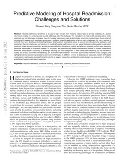 Predictive Modeling of Hospital Readmission: Challenges and Solutions ...