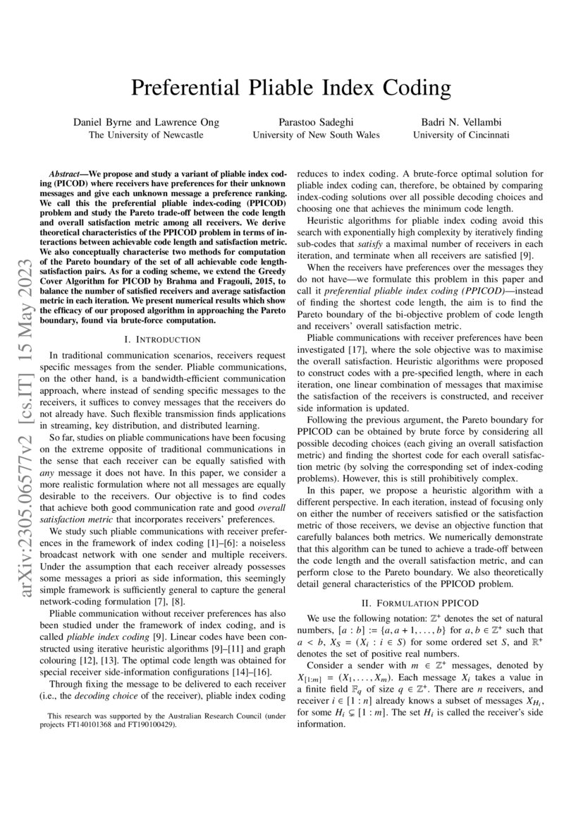 Preferential Pliable Index Coding Deepai