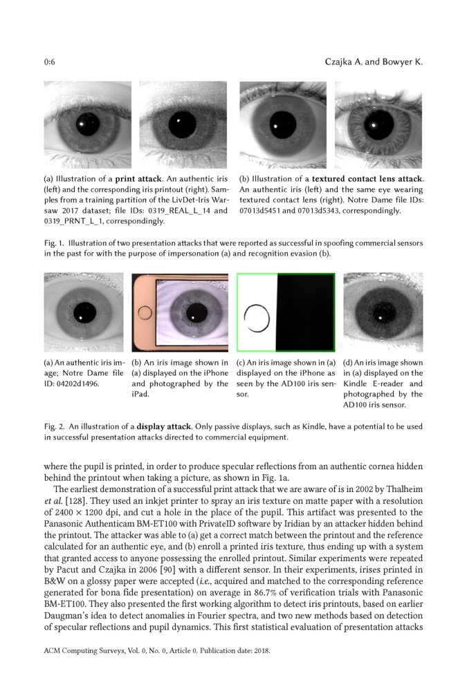 Presentation Attack Detection For Iris Recognition An Assessment Of