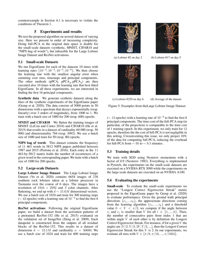 Priming PCA with EigenGame | DeepAI