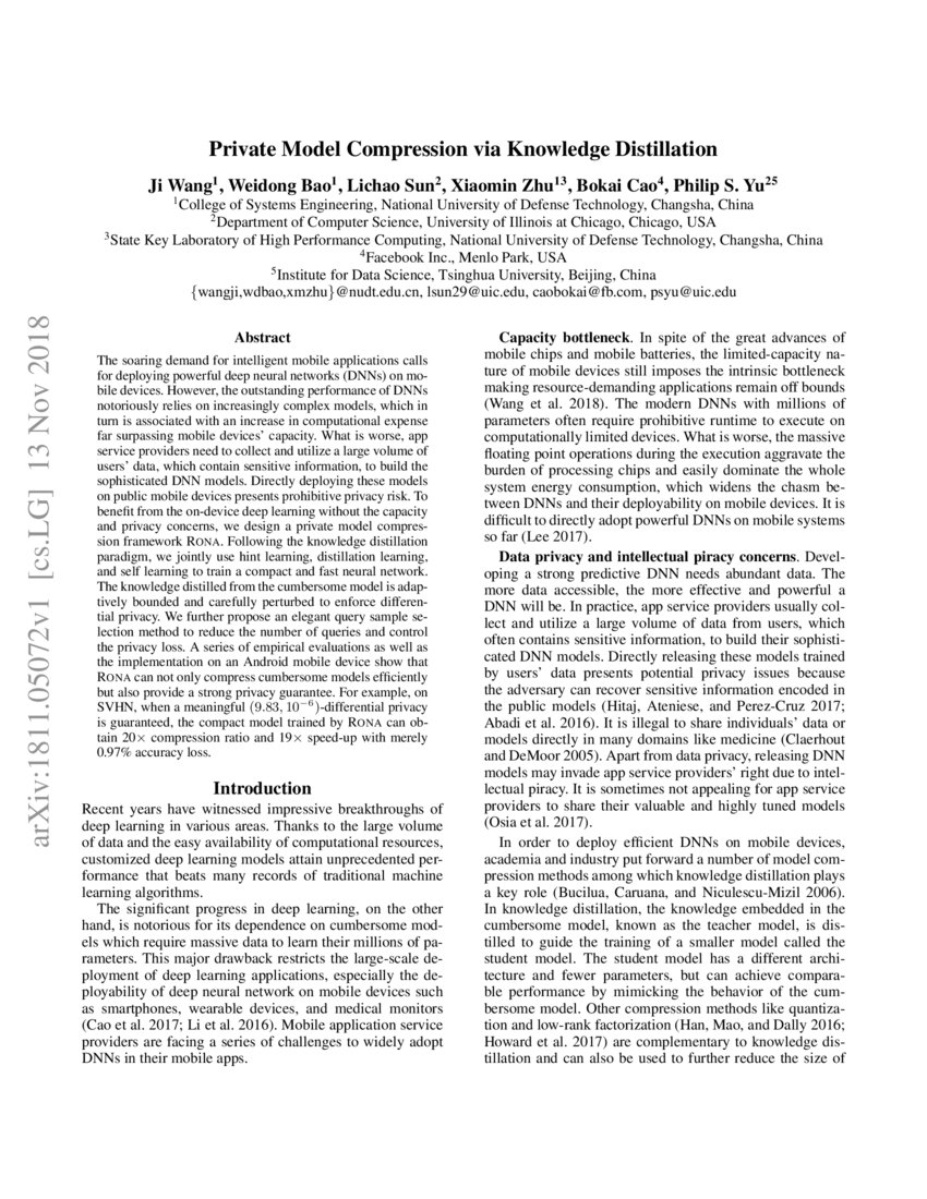 Private Model Compression via Knowledge Distillation | DeepAI