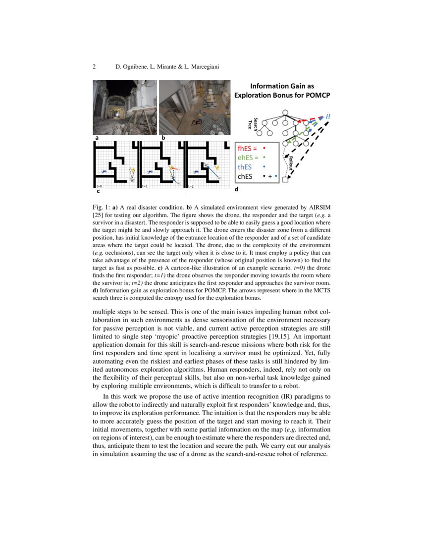 Proactive Intention Recognition For Joint Human Robot Search And Rescue Missions Through Monte