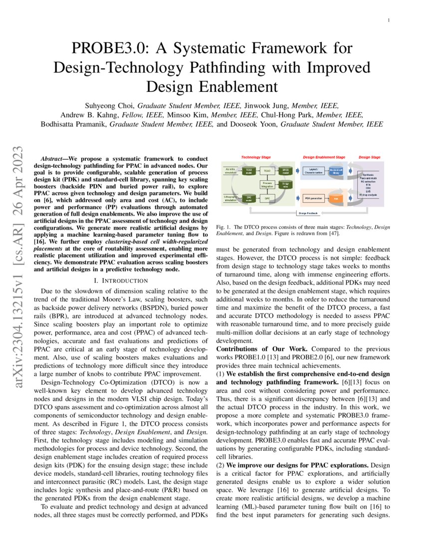 PROBE3.0: A Systematic Framework for Design-Technology Pathfinding with Improved Design ...