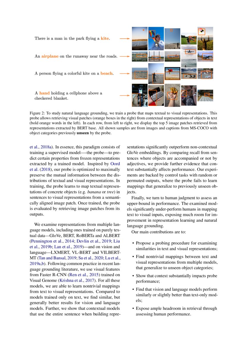 Probing Text Models for Common Ground with Visual Representations | DeepAI