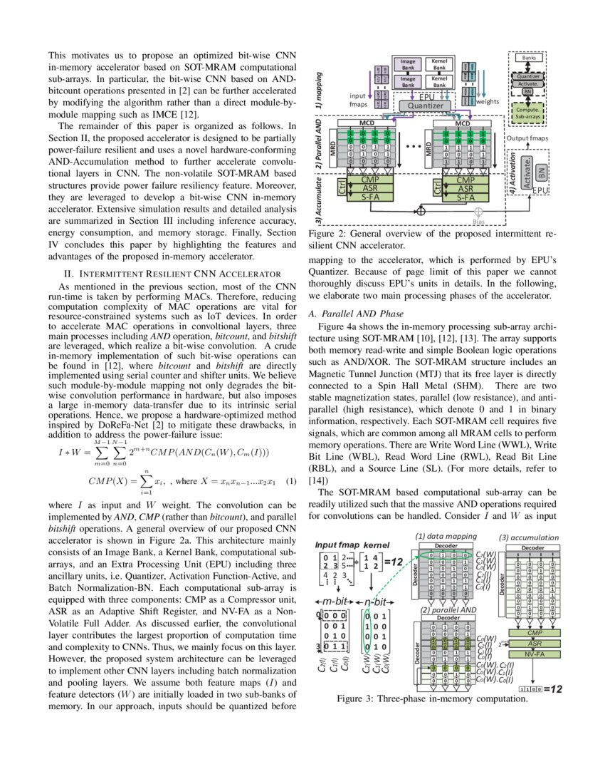 Processing In Memory Acceleration Of Convolutional Neural Networks For Energy Efficiency And