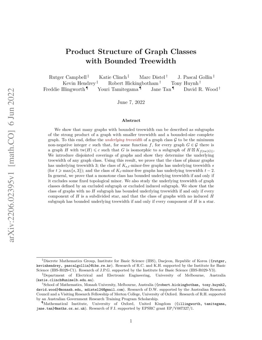Product Structure Of Graph Classes With Bounded Treewidth DeepAI product-structure-of-graph-classes-with-bounded-treewidth-deepai