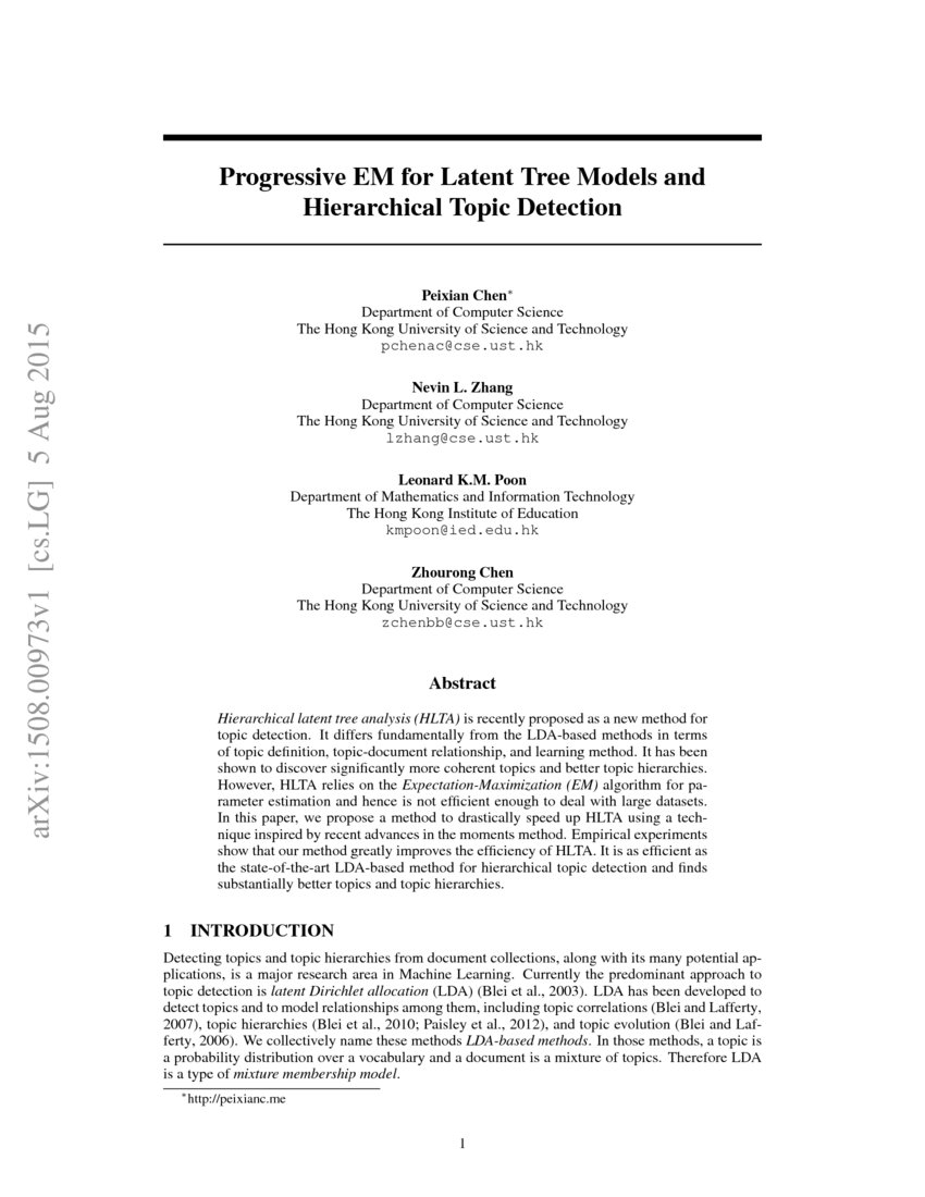 Progressive EM for Latent Tree Models and Hierarchical Topic Detection ...