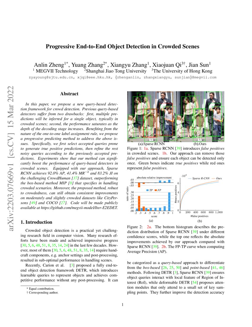 Progressive End To End Object Detection In Crowded Scenes Deepai