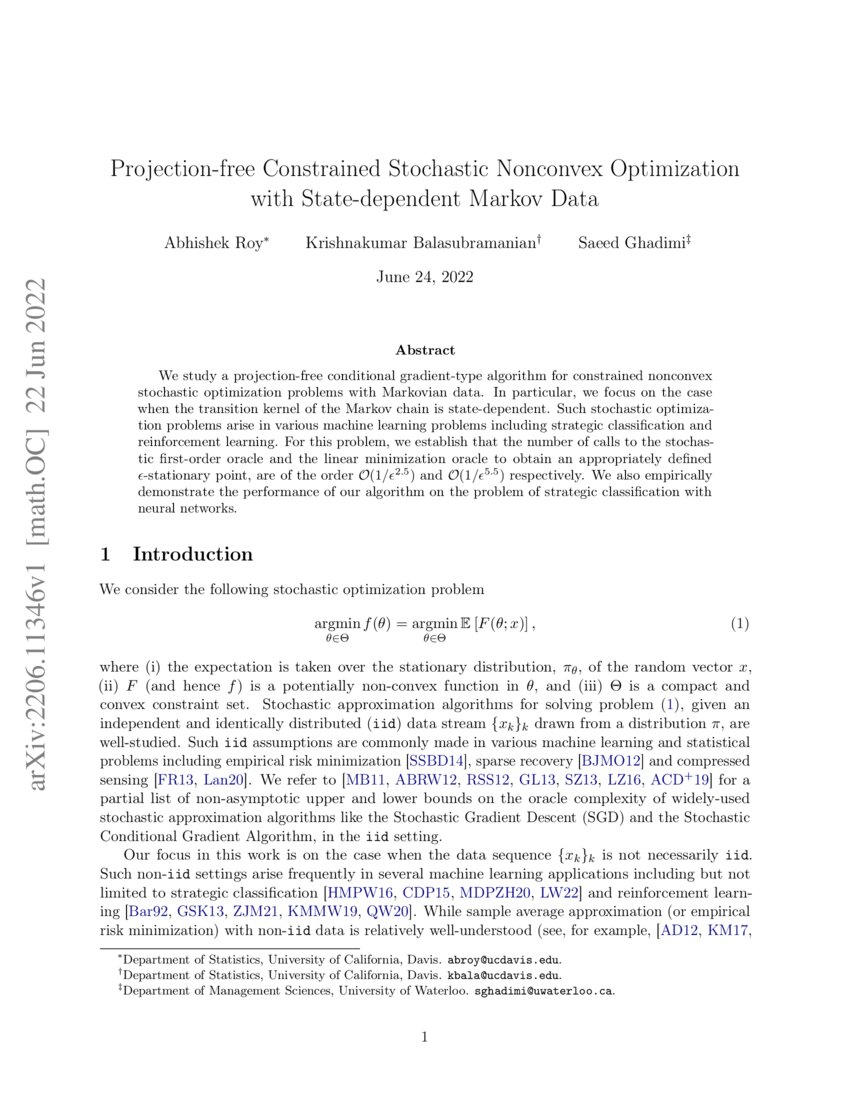 Projection Free Constrained Stochastic Nonconvex Optimization With