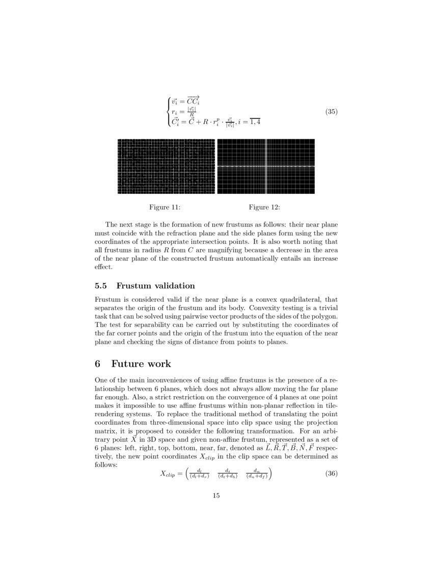 Projection matrices and related viewing frustums: new ways to create ...