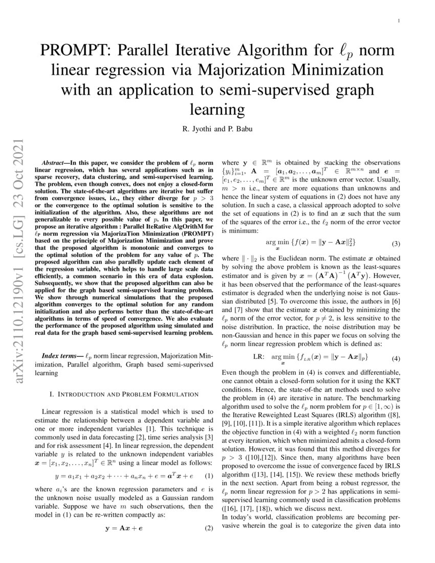 Prompt Parallel Iterative Algorithm For ℓ P Norm Linear Regression Via Majorization