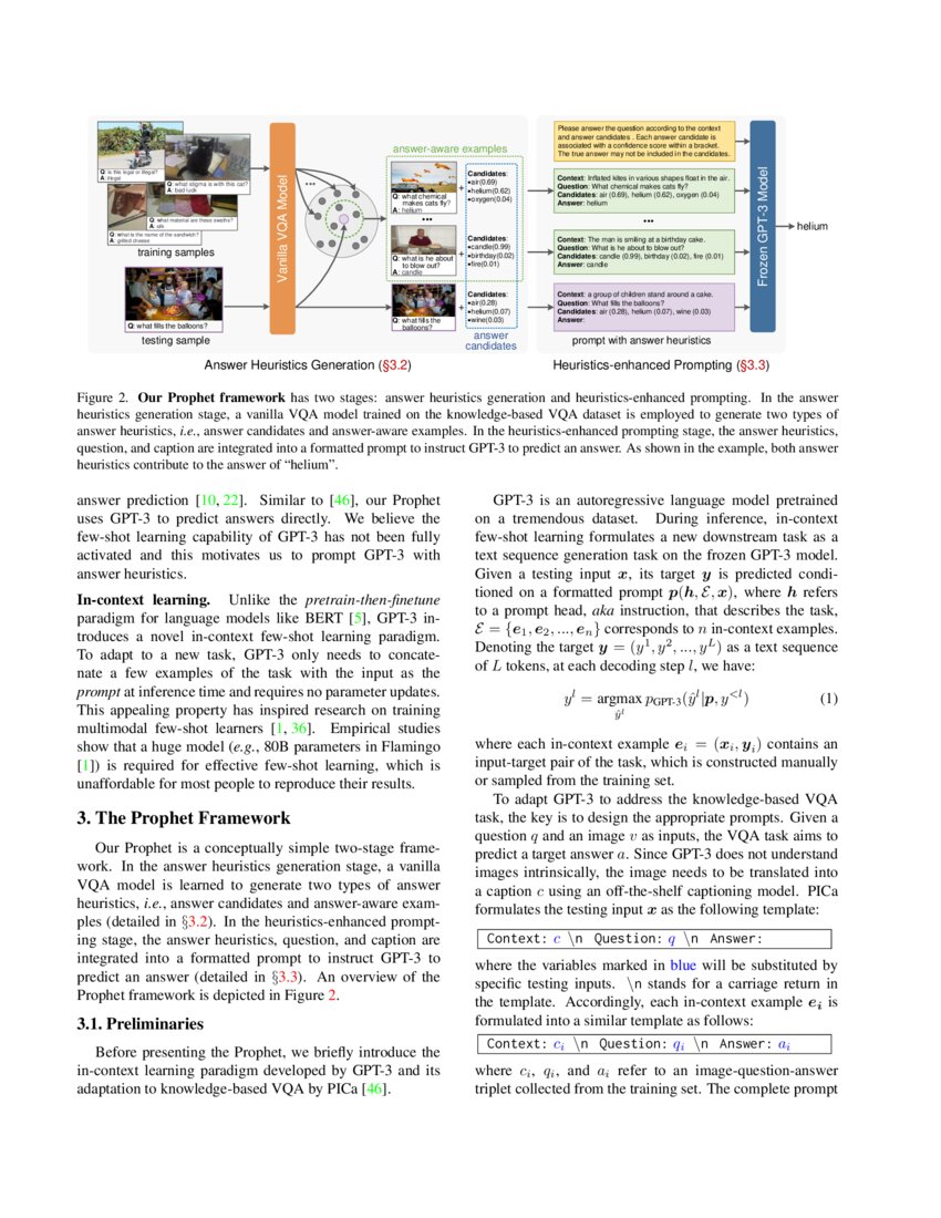 Prompting Large Language Models With Answer Heuristics For Knowledge Based Visual Question