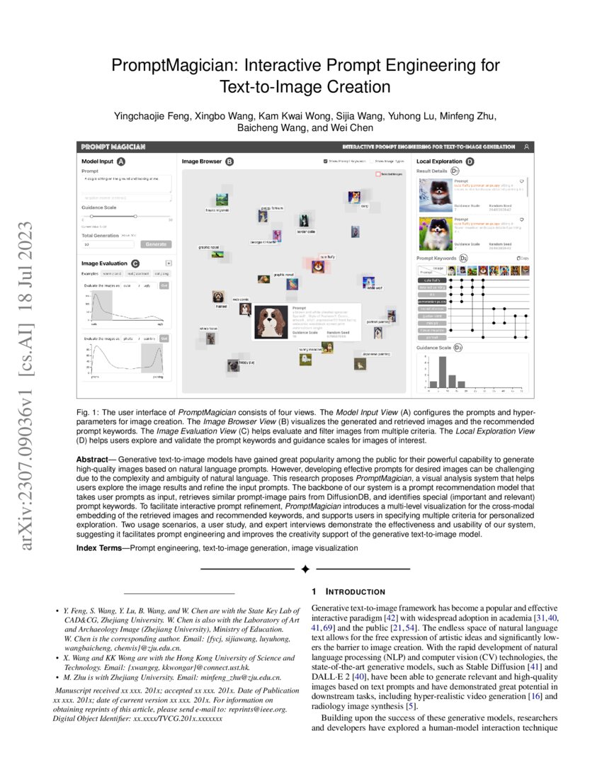 PromptMagician: Interactive Prompt Engineering for Text-to-Image ...