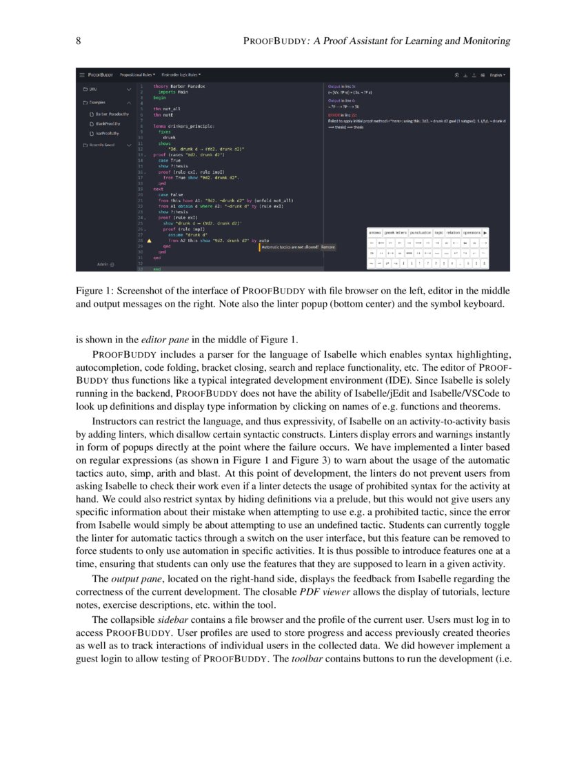 ProofBuddy: A Proof Assistant for Learning and Monitoring | DeepAI