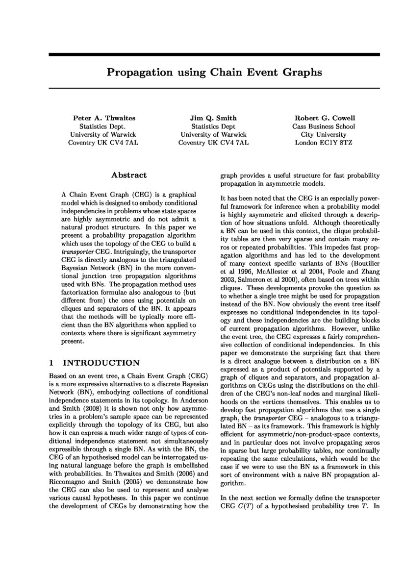 Propagation using Chain Event Graphs | DeepAI
