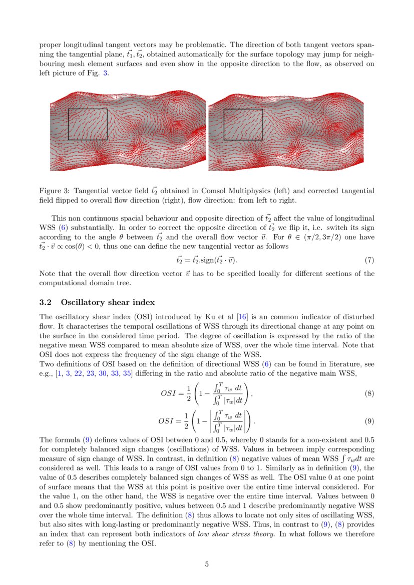 Proper tangential vector field for the wall shear stress evaluation in ...
