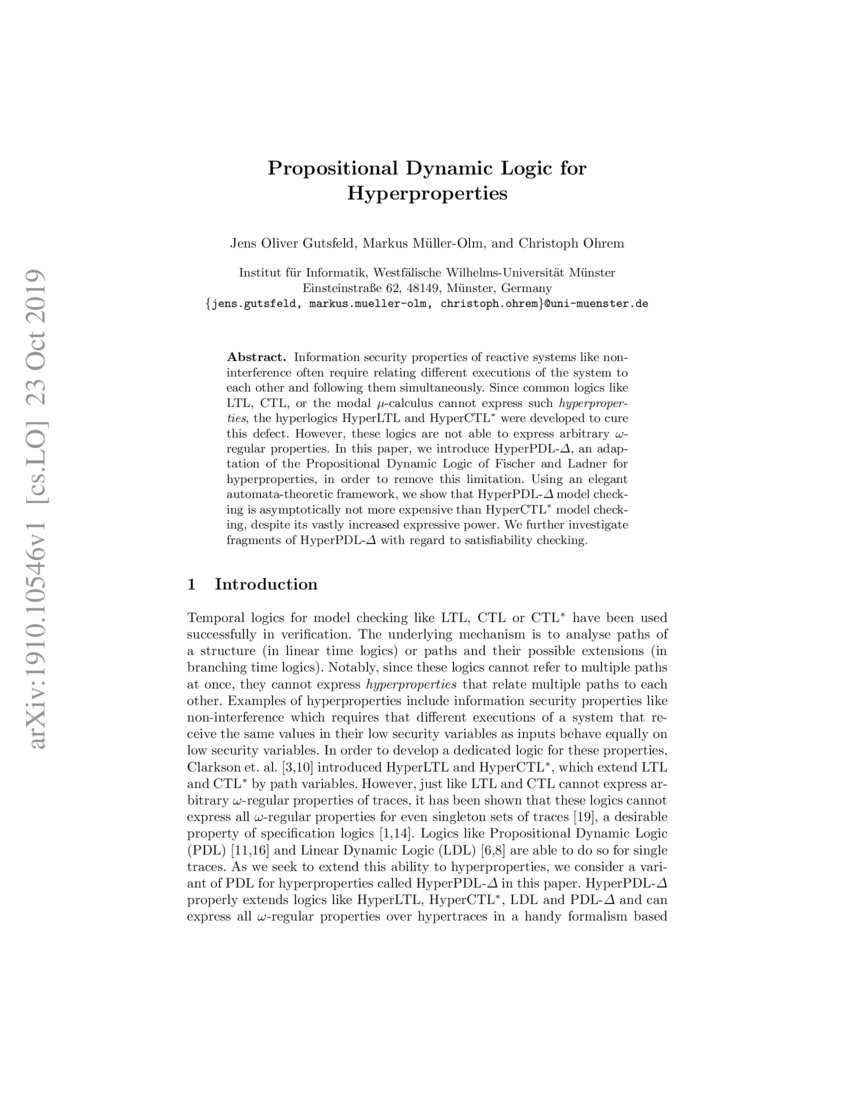 Propositional Dynamic Logic for Hyperproperties | DeepAI
