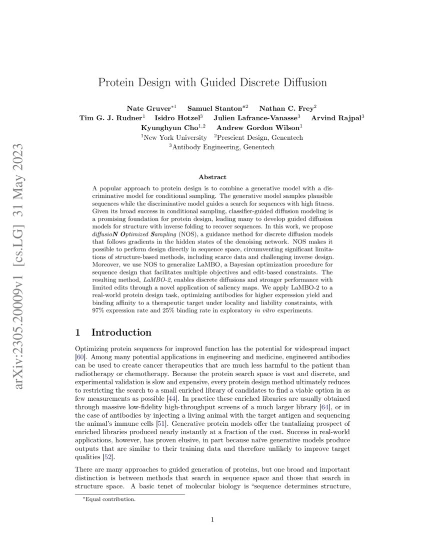 Protein Design With Guided Discrete Diffusion Deepai