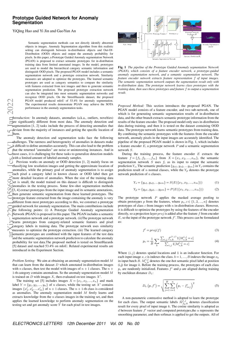 Prototype Guided Network for Anomaly Segmentation | DeepAI