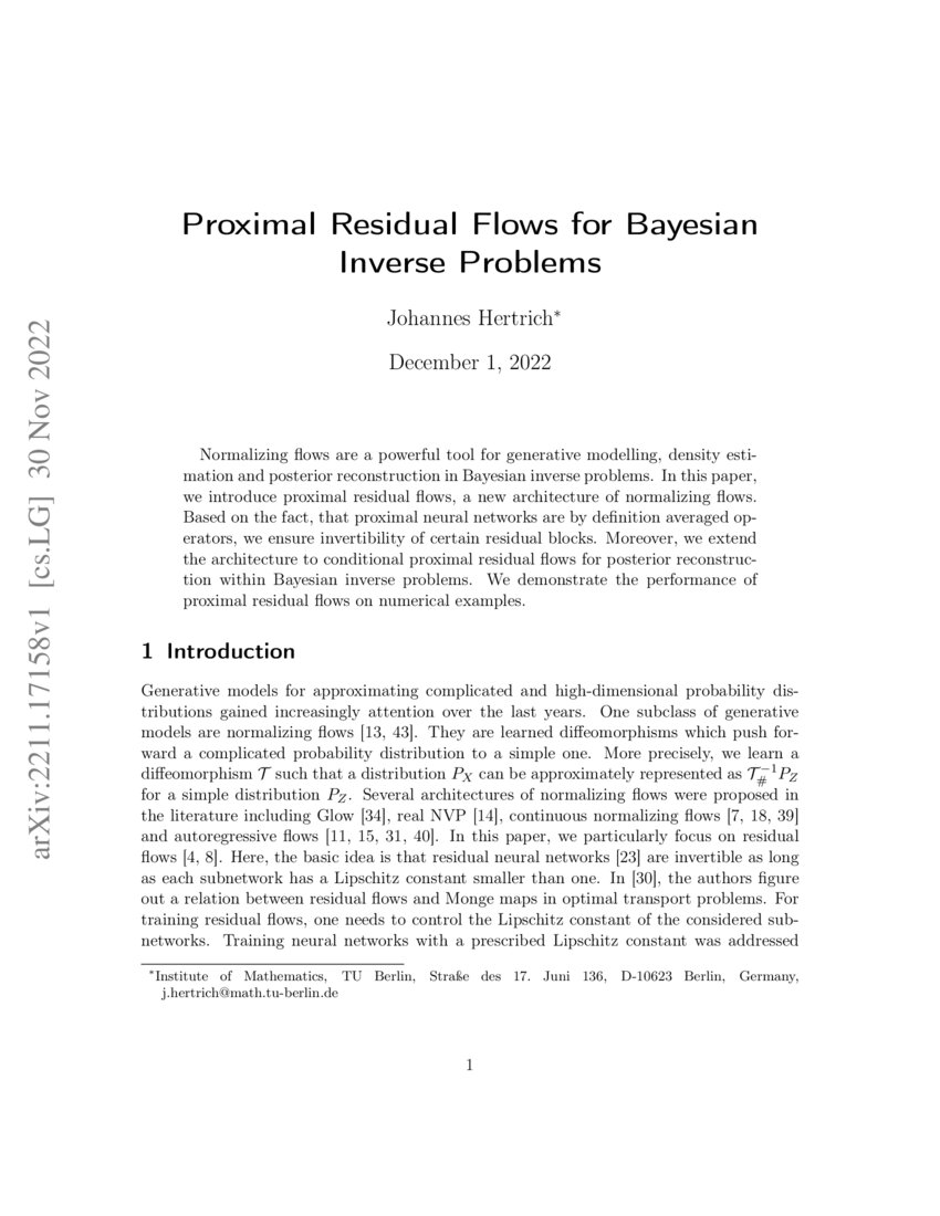 Proximal Residual Flows For Bayesian Inverse Problems Deepai 4751