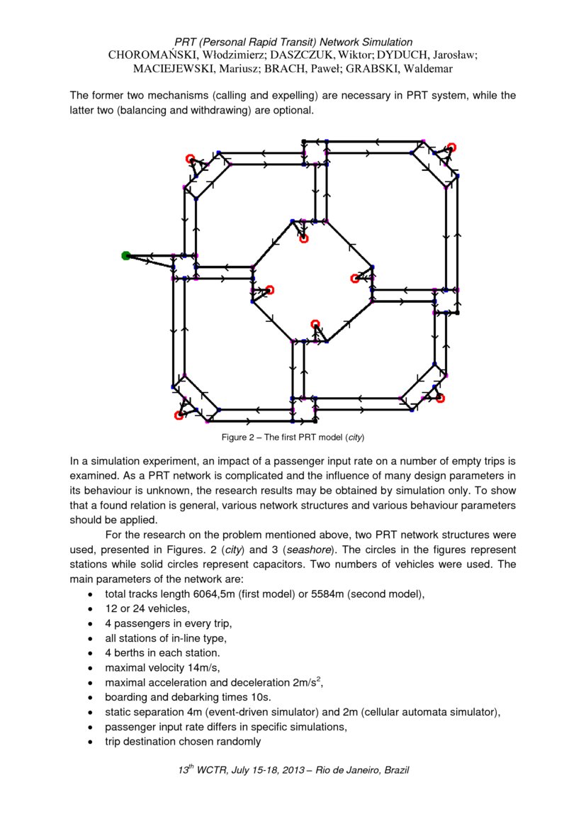 PRT (Personal Rapid Transit) network simulation | DeepAI