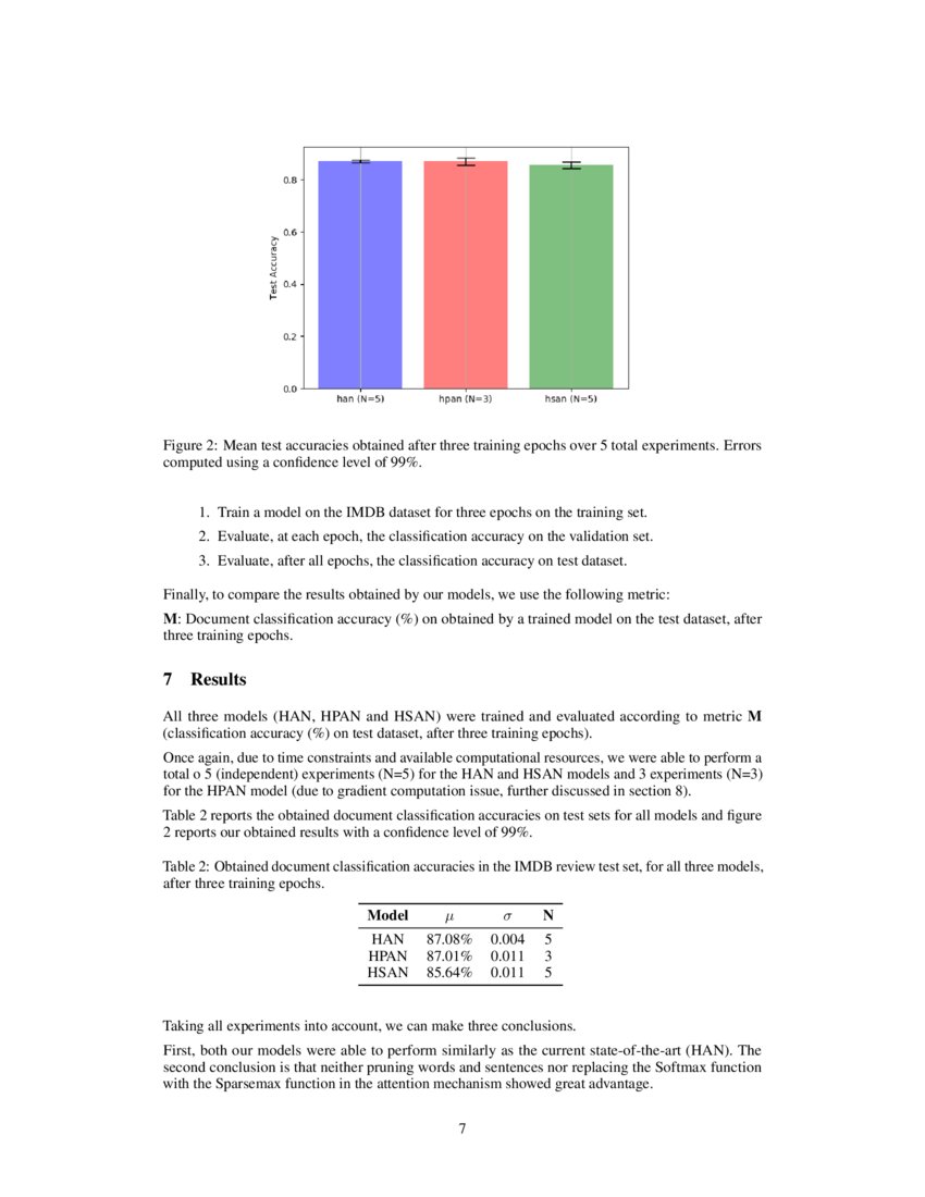 Pruning and Sparsemax Methods for Hierarchical Attention Networks | DeepAI