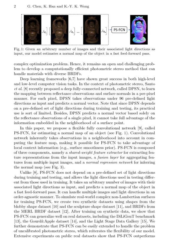 PS-FCN: A Flexible Learning Framework for Photometric Stereo | DeepAI