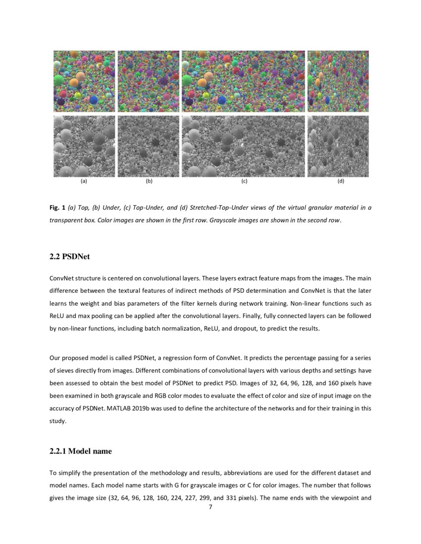 PSDNet: Determination of Particle Size Distributions Using Synthetic ...