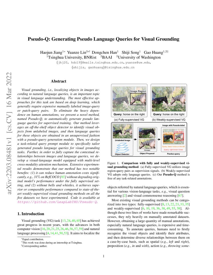 Pseudo Q Generating Pseudo Language Queries For Visual Grounding Deepai