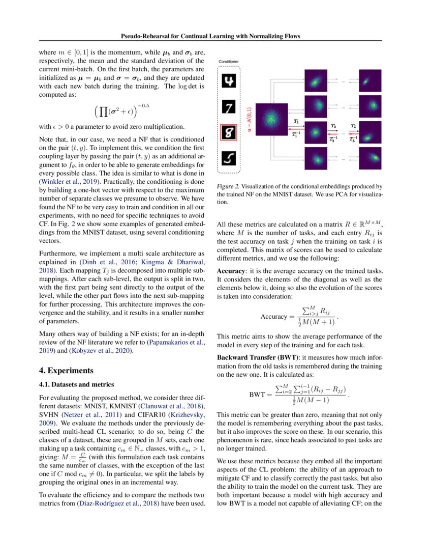 Pseudo-Rehearsal for Continual Learning with Normalizing Flows | DeepAI