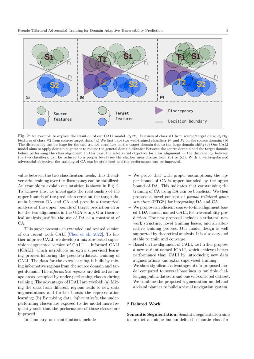 Pseudo-Trilateral Adversarial Training for Domain Adaptive Traversability Prediction | DeepAI