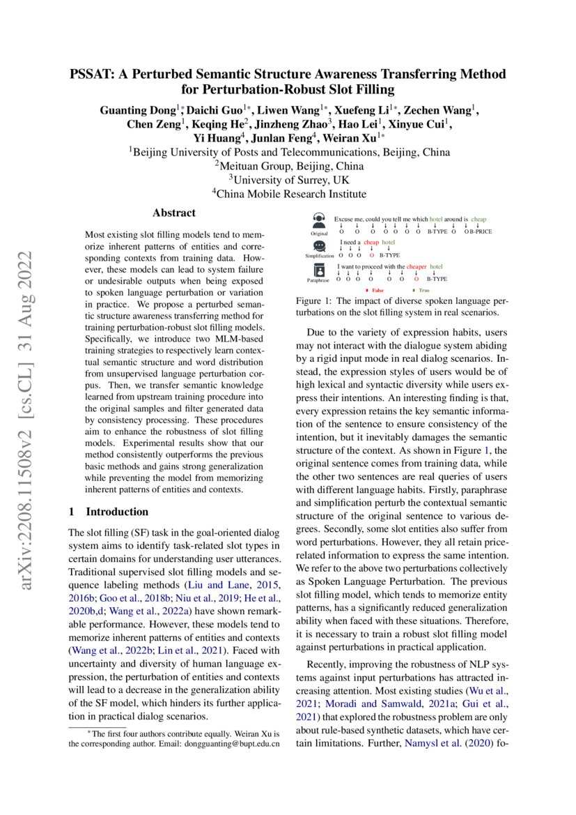 PSSAT: A Perturbed Semantic Structure Awareness Transferring Method for Perturbation-Robust Slot ...