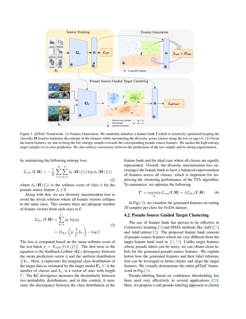 Pstarc Pseudo Source Guided Target Clustering For Fully Test Time Adaptation Deepai