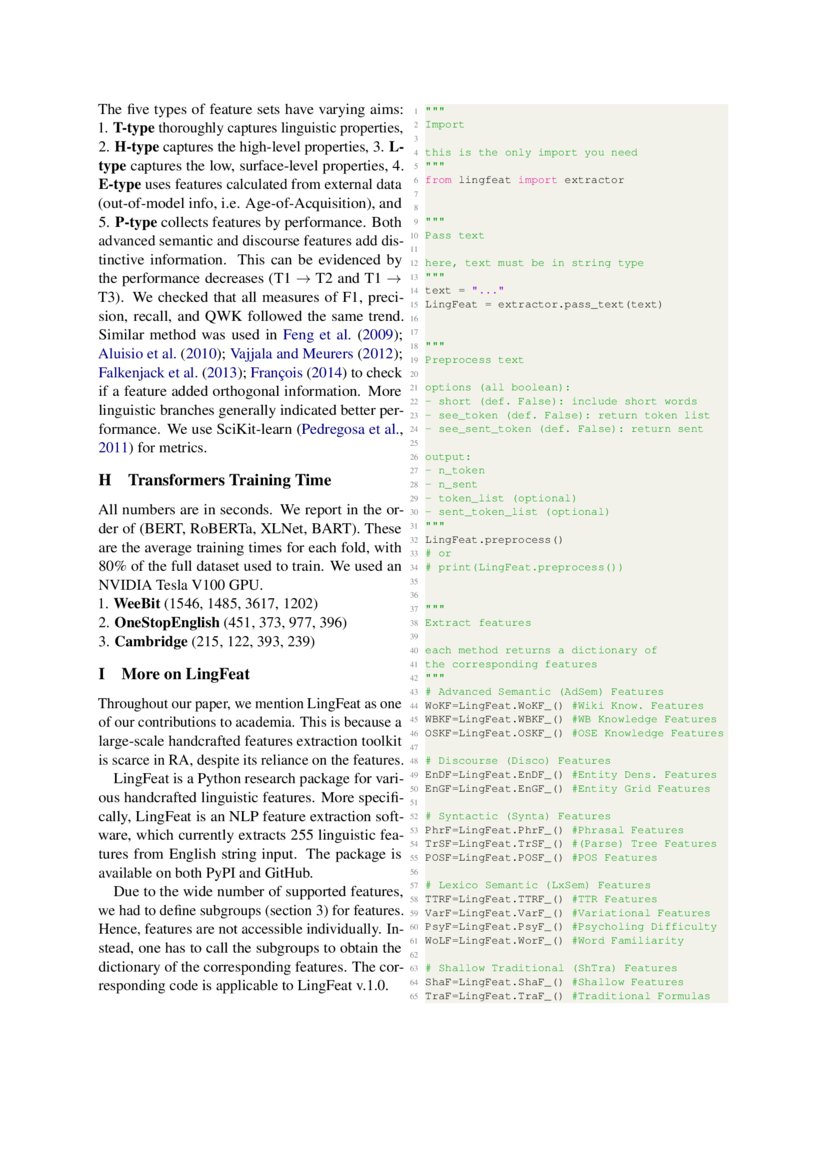 Pushing on Text Readability Assessment: A Transformer Meets Handcrafted ...