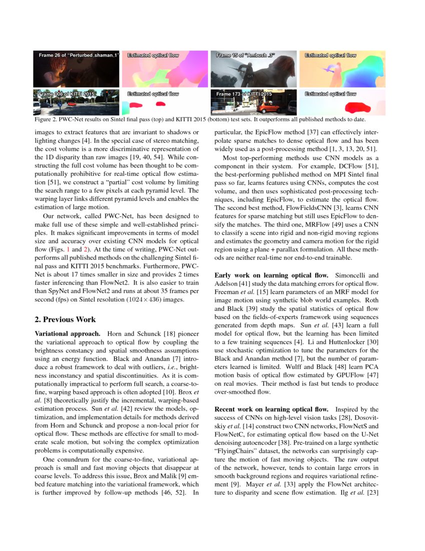 Pwc Net Cnns For Optical Flow Using Pyramid Warping And Cost Volume Deepai