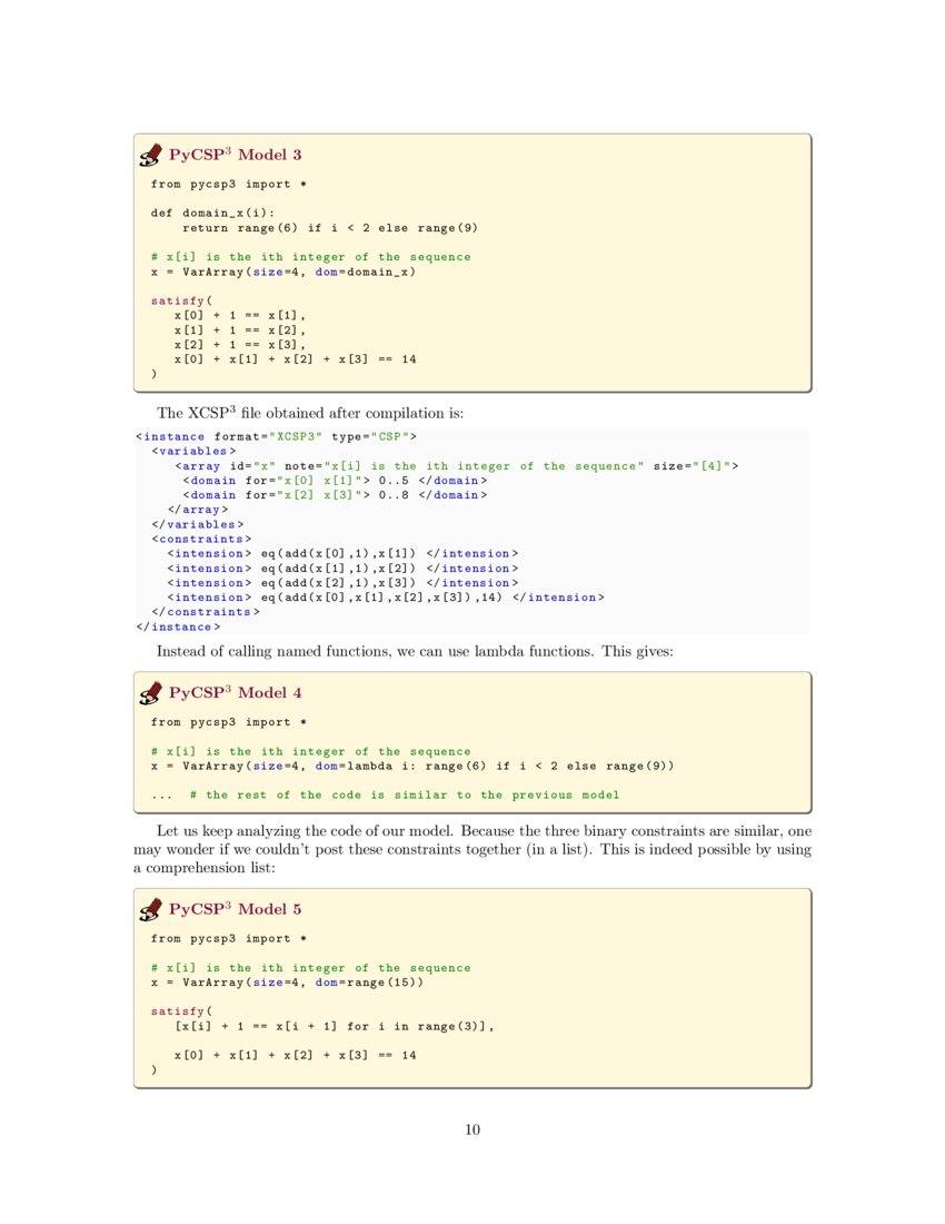 Pycsp3 Modeling Combinatorial Constrained Problems In Python Deepai