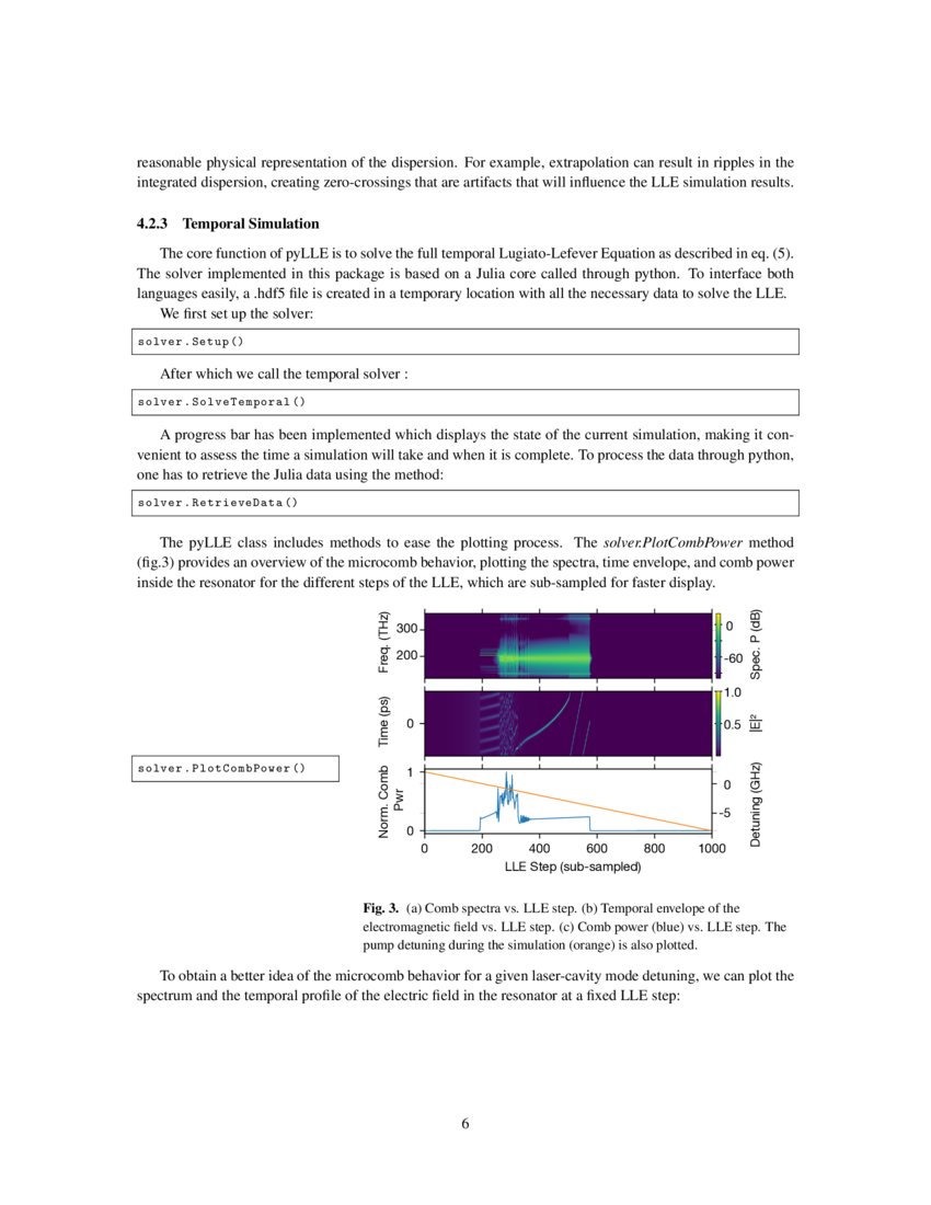 pyLLE: a Fast and User Friendly Lugiato-Lefever Equation Solver | DeepAI