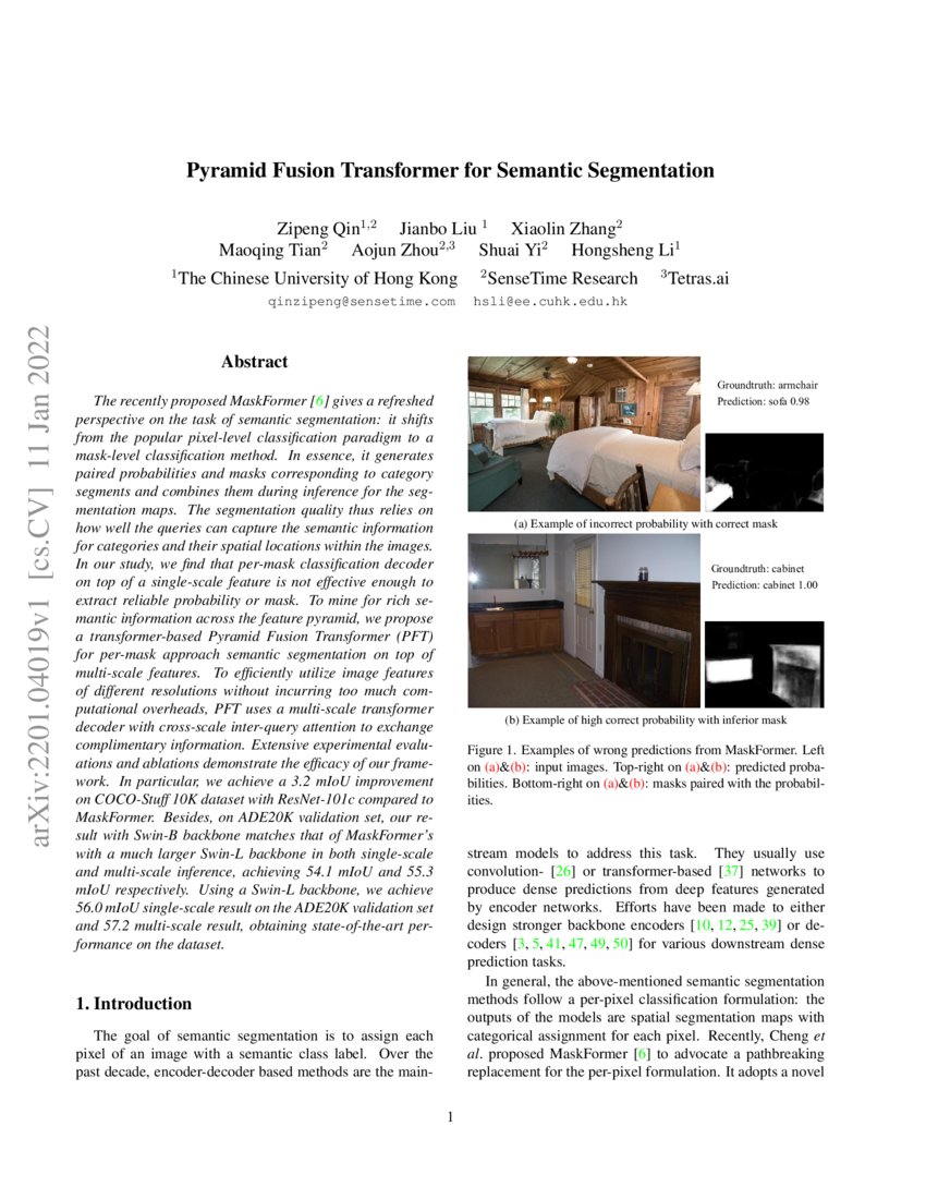 Pyramid Fusion Transformer For Semantic Segmentation Deepai