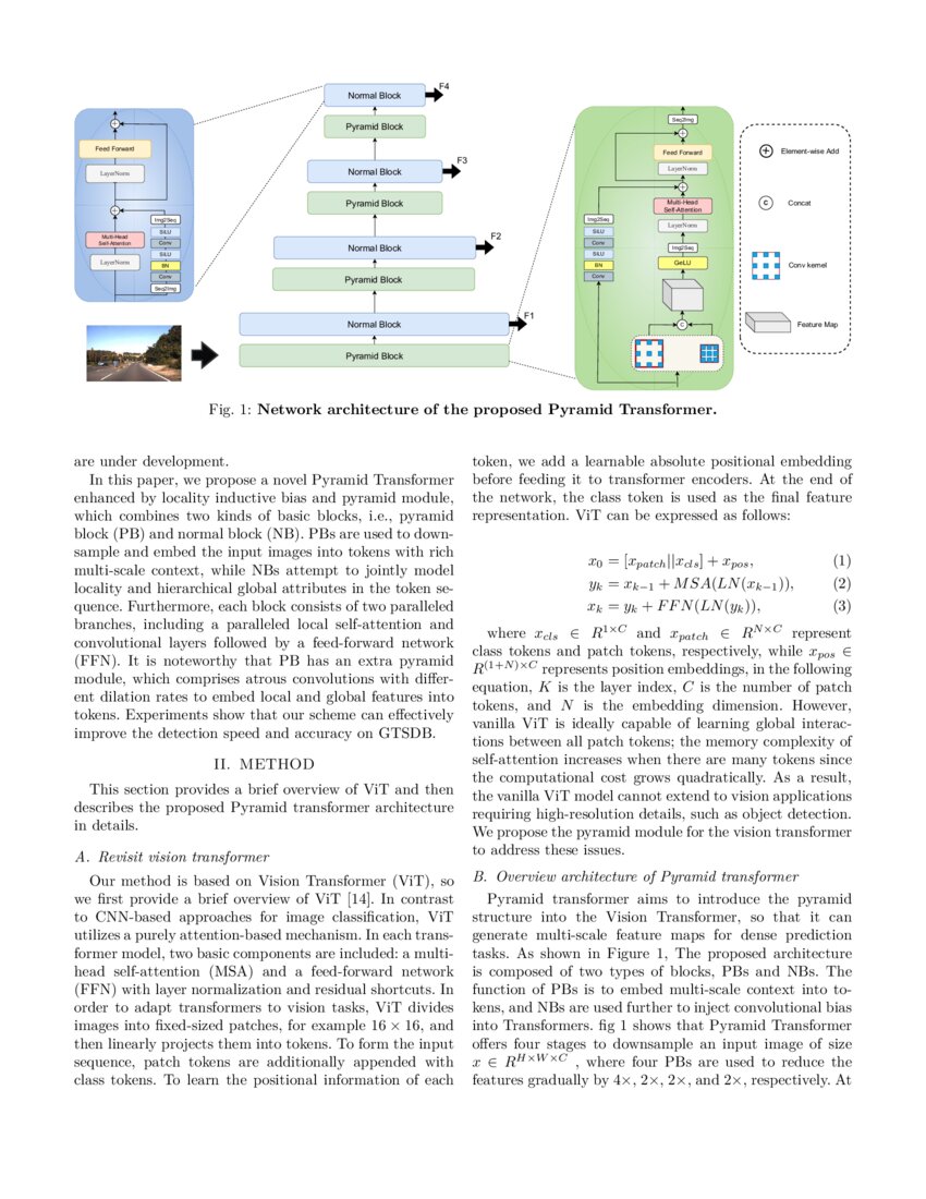 Pyramid Transformer for Traffic Sign Detection | DeepAI