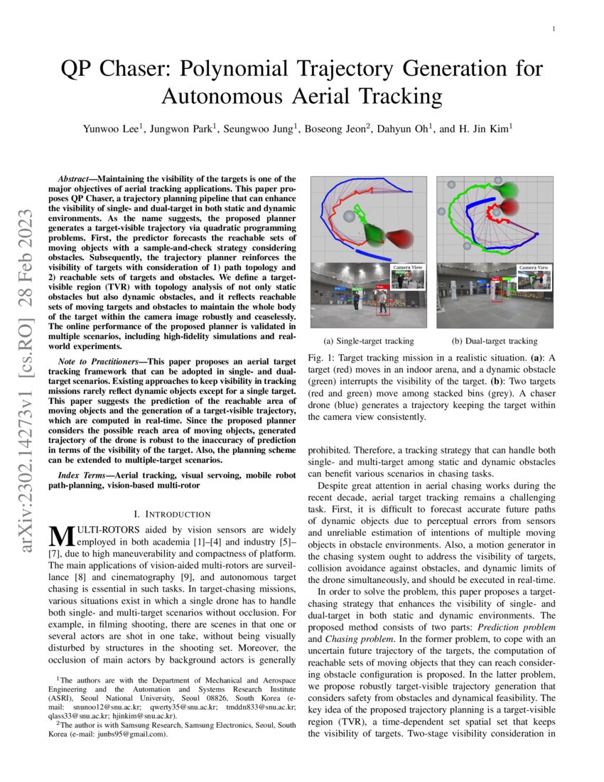 QP Chaser: Polynomial Trajectory Generation for Autonomous Aerial Tracking | DeepAI
