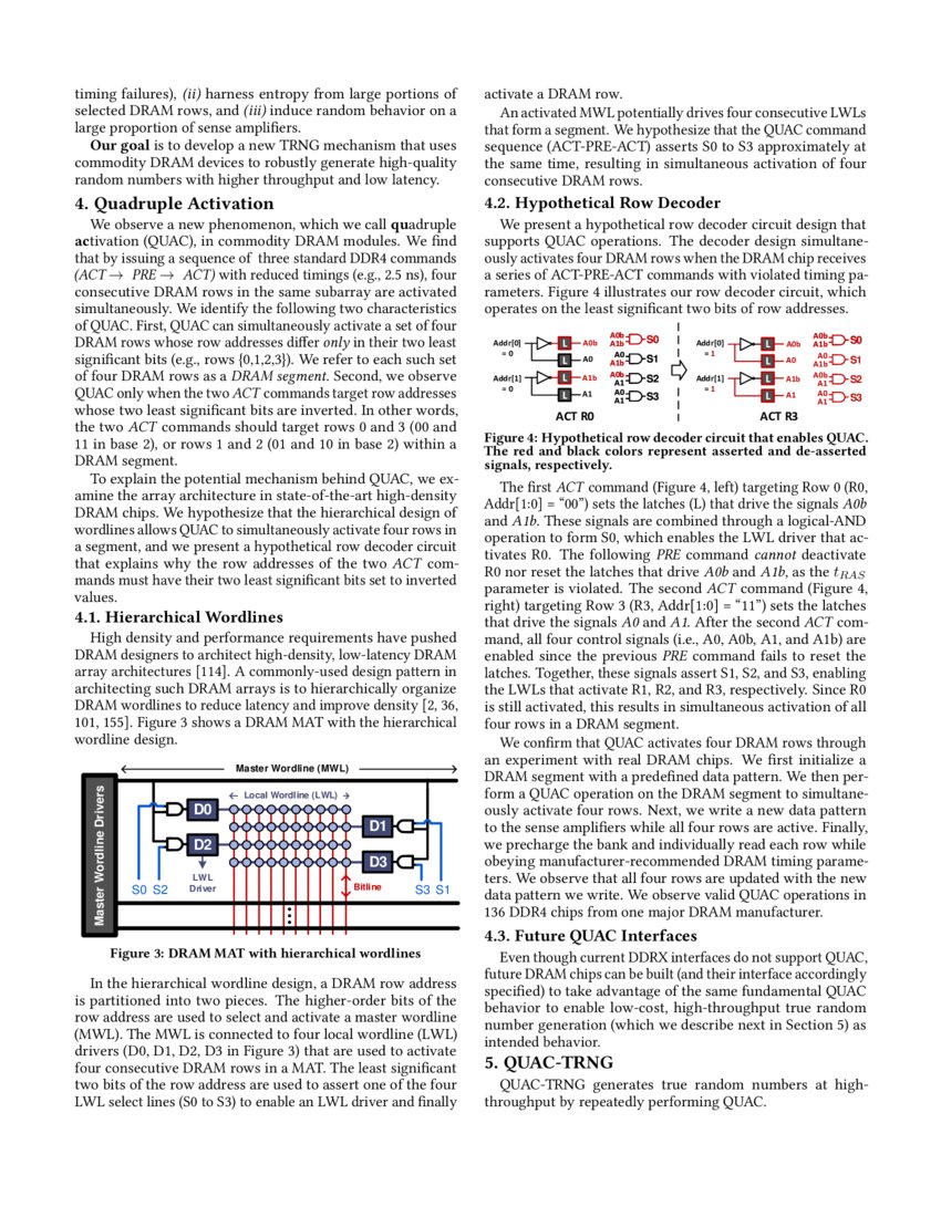 QUAC-TRNG: High-Throughput True Random Number Generation Using ... QUAC-TRNG: High-Throughput True Random Number Generation Using ...