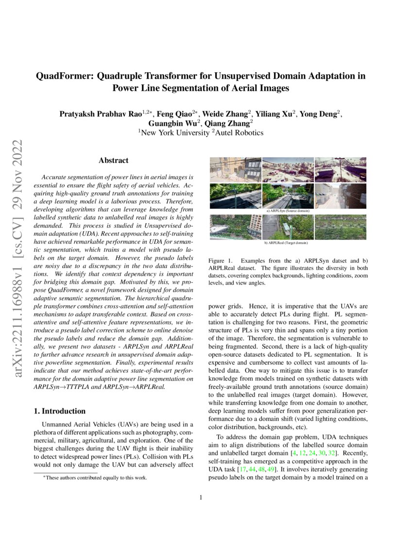 QuadFormer: Quadruple Transformer for Unsupervised Domain Adaptation in ...