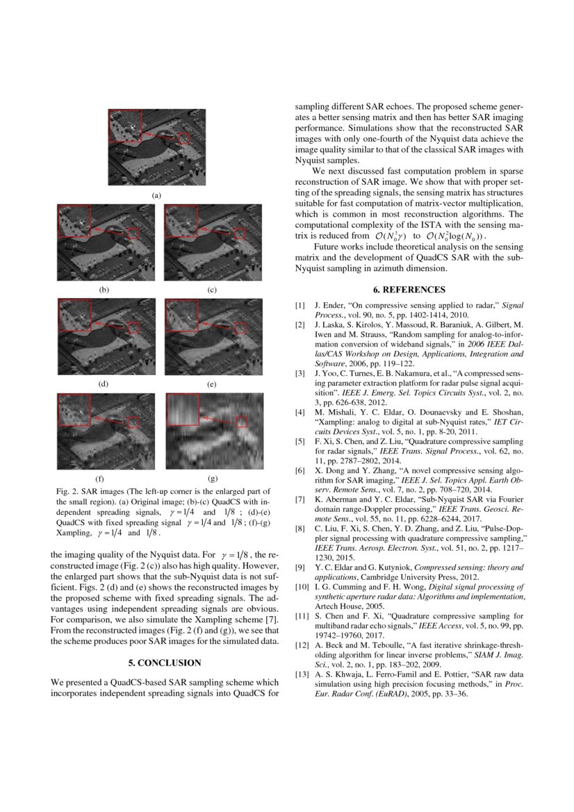 Quadrature compressive sampling SAR imaging | DeepAI
