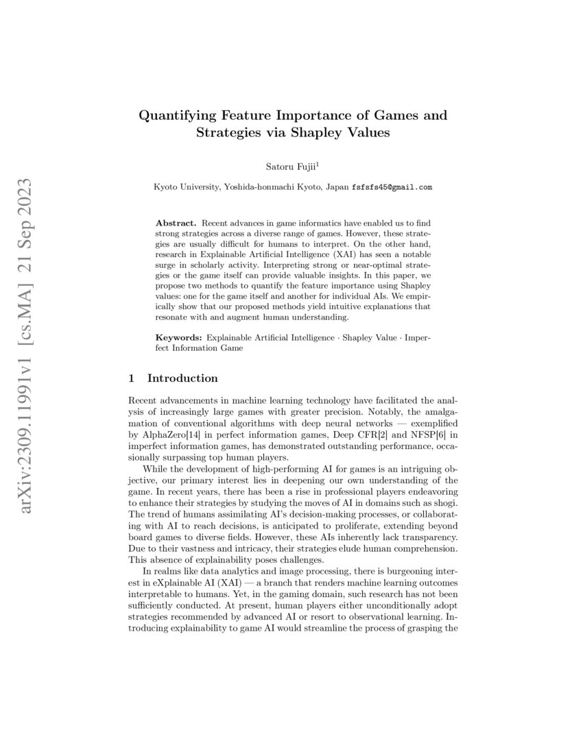 Quantifying Feature Importance Of Games And Strategies Via Shapley