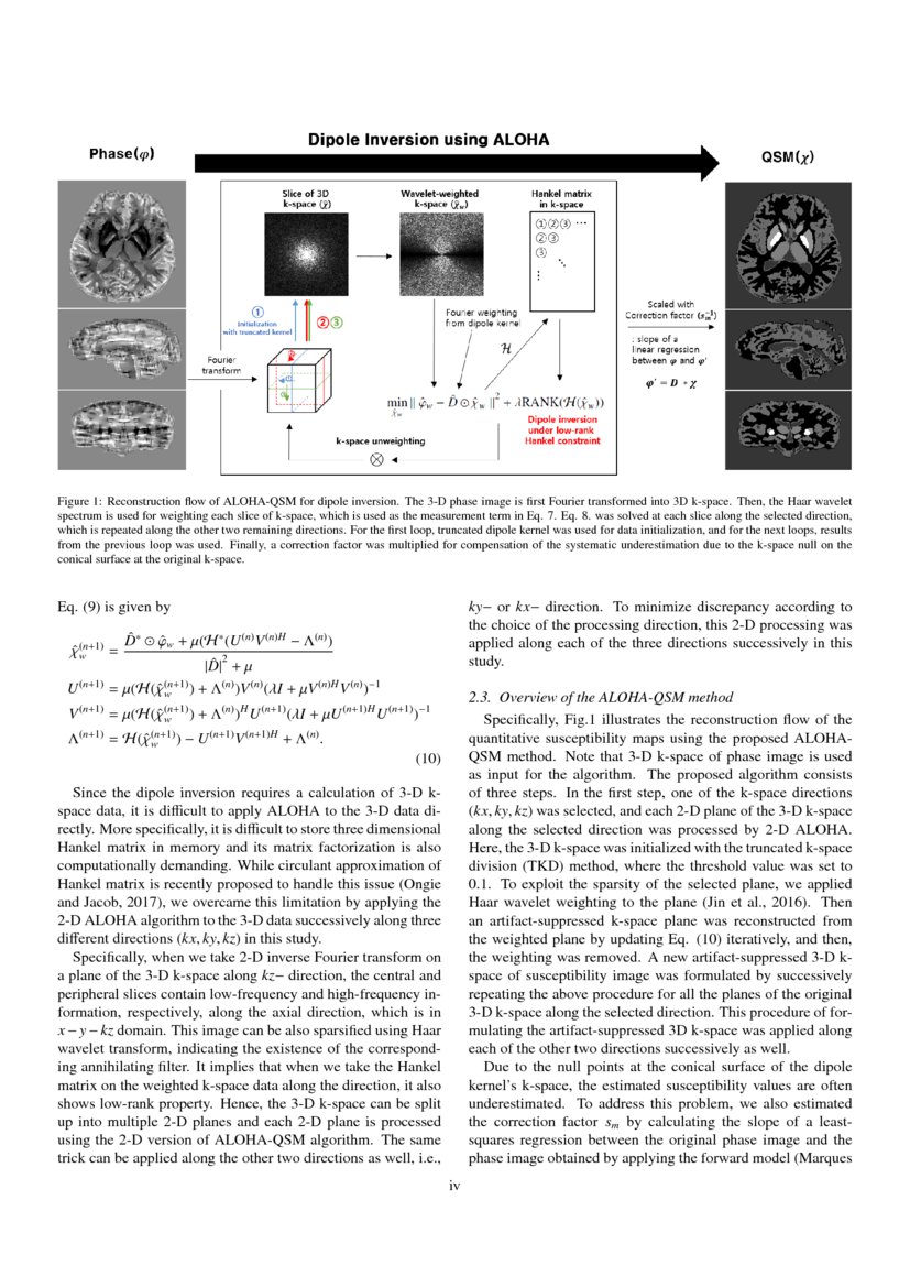 Quantitative Susceptibility Map Reconstruction Using Annihilating ...