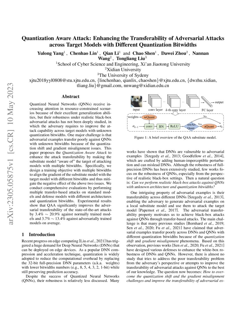 Quantization Aware Attack: Enhancing the Transferability of Adversarial Attacks across Target ...