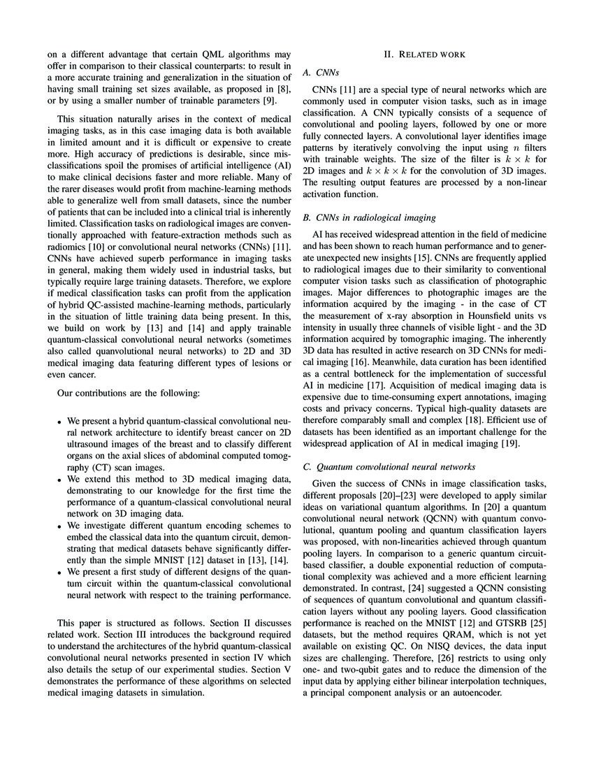 Quantum Classical Convolutional Neural Networks In Radiological Image Classification Deepai