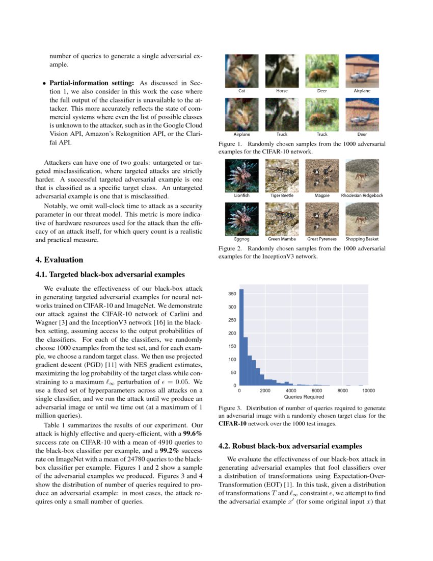 Query Efficient Black Box Adversarial Examples Deepai 