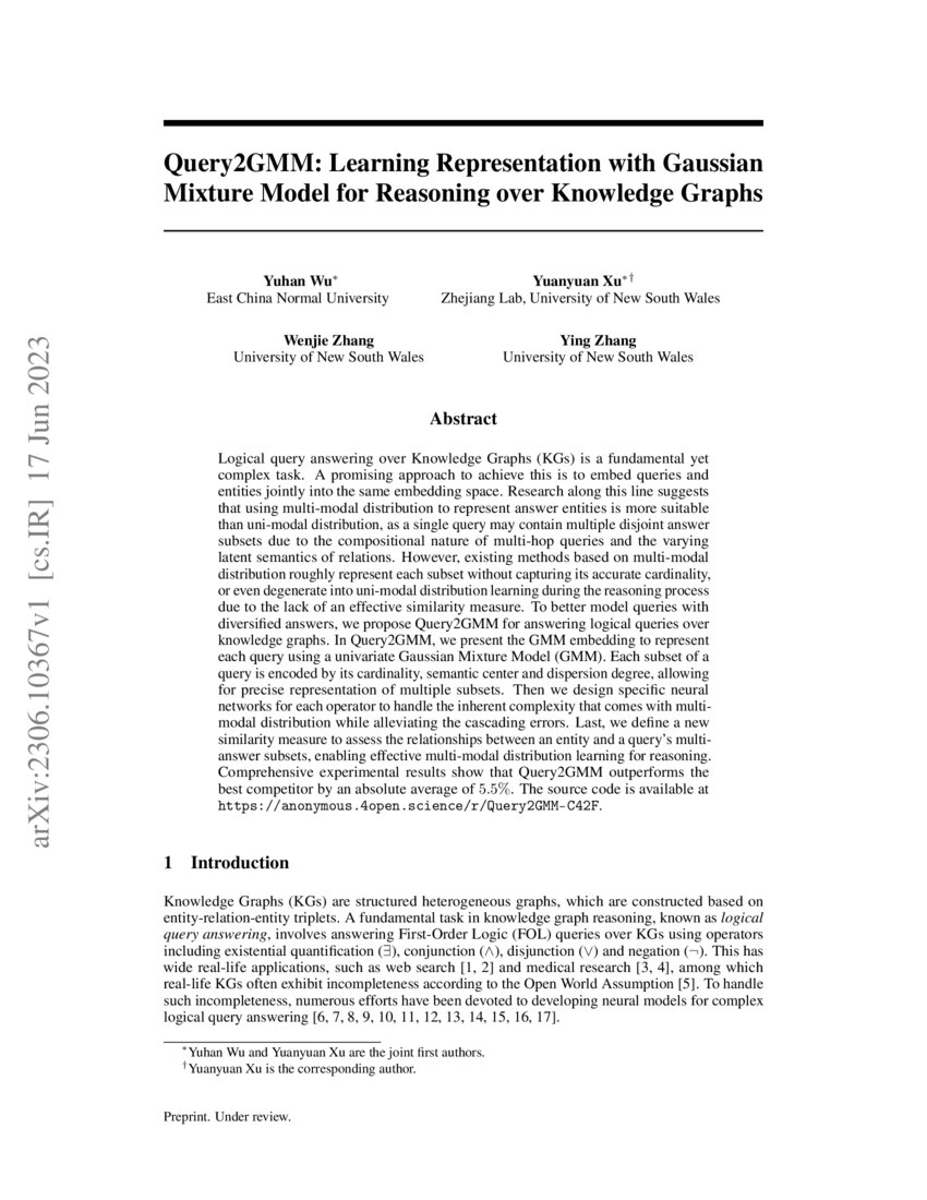 Query2GMM: Learning Representation with Gaussian Mixture Model for ... Query2GMM: Learning Representation with Gaussian Mixture Model for ...
