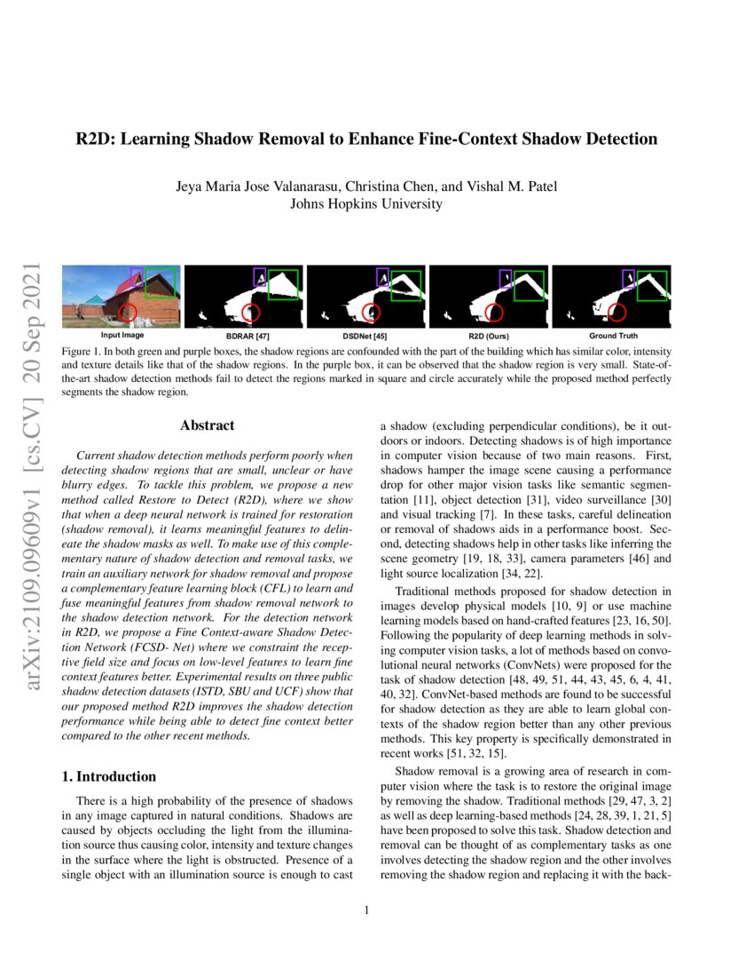 R2d Learning Shadow Removal To Enhance Fine Context Shadow Detection